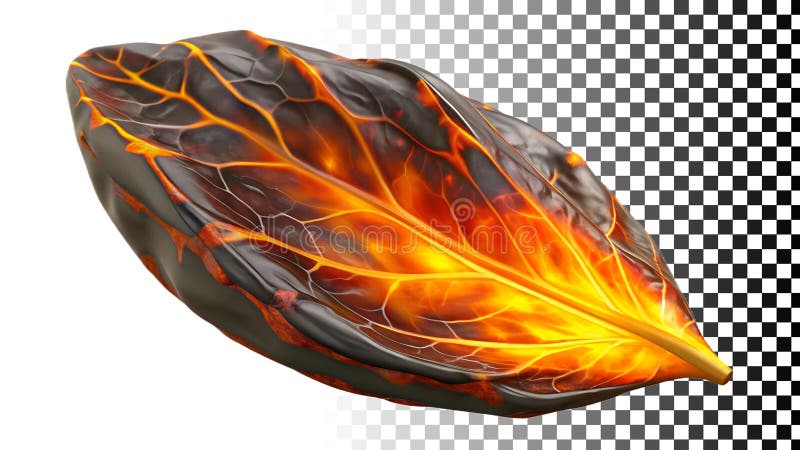 Lava Leaf Texture, Molten Rock, Volcanic Nature, Hot Earth Element Png ...