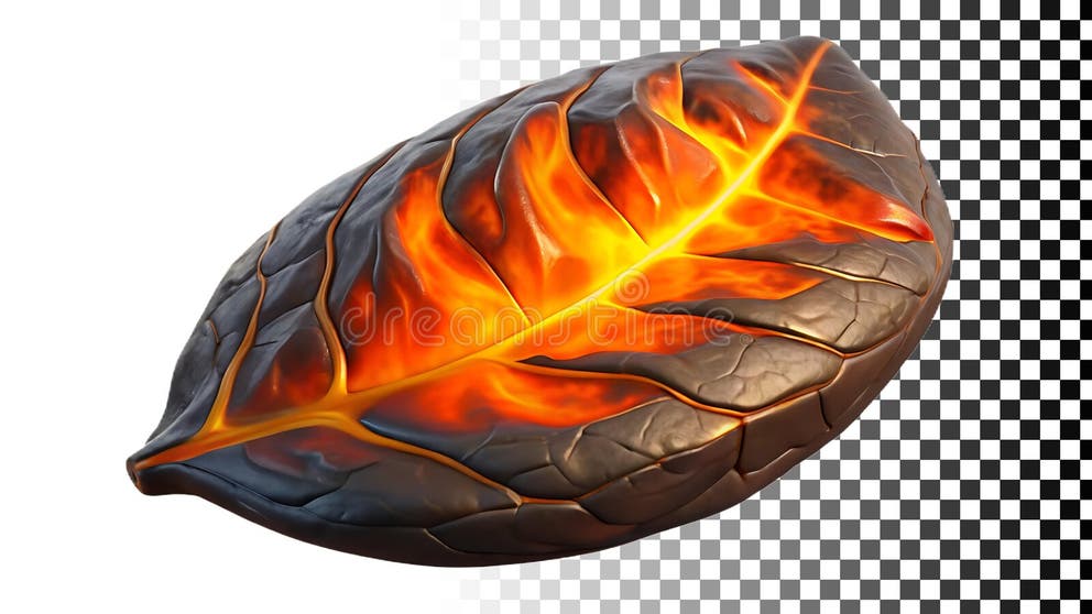 Lava Leaf Texture, Molten Rock, Volcanic Nature, Hot Earth Element Png ...