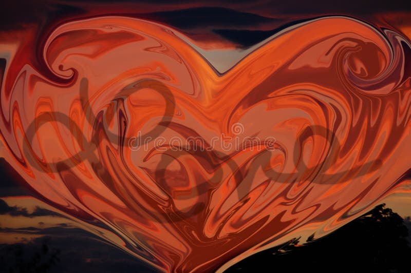 Lava love stock illustration. Illustration of sunset - 49068762