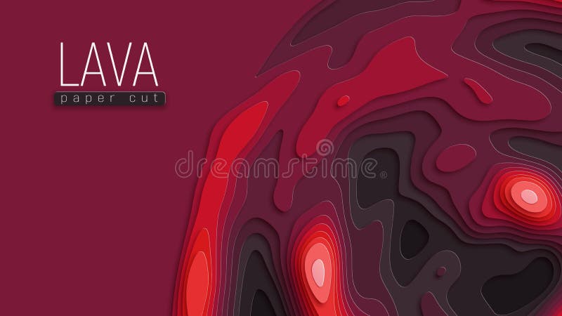 Lava paper cut background stock vector. Illustration of element - 121664860