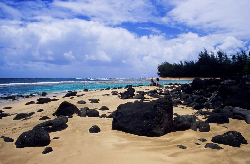 Lava rock beach stock photo. Image of hawaii, rocks, sand - 13103418