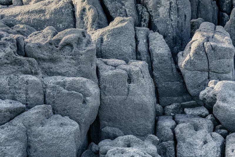 Lava Rock Formations Shaped by the Ocean Stock Image - Image of facade ...