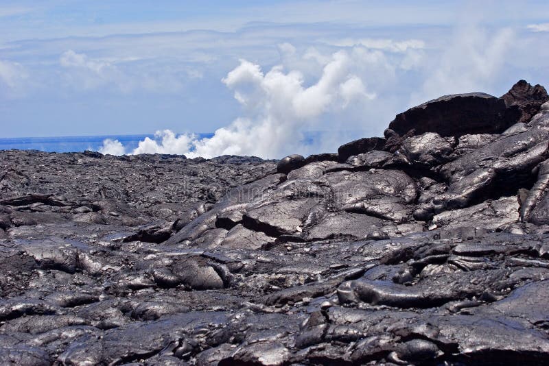 Lava Rock and Smoke stock image. Image of rock, national - 994325