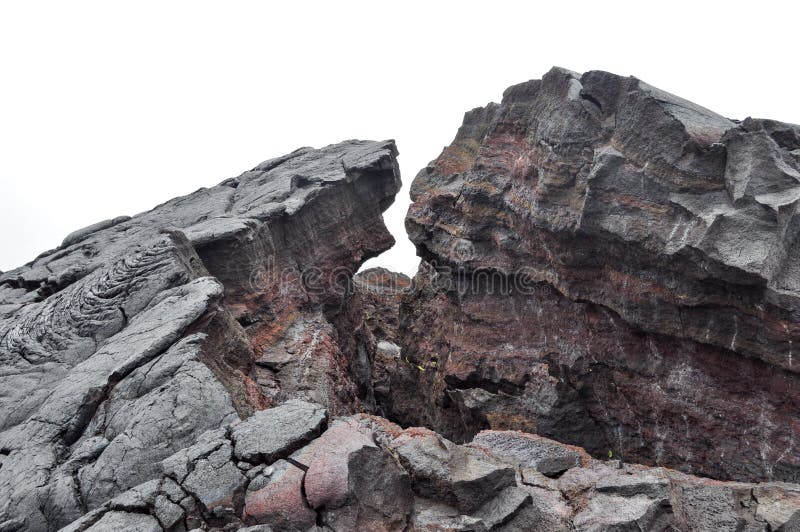 Lava Solidificata Delle Hawai Fotografia Stock - Immagine di scuro ...