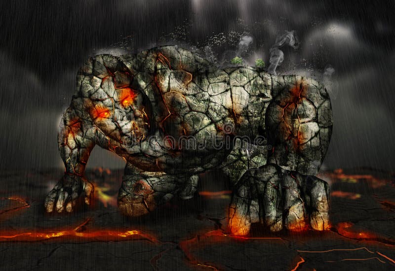 Lava Titan stock illustration. Illustration of rock, titan - 41797090