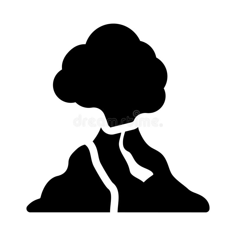 Lava Vector Glyph Flat Icon Stock Illustration - Illustration of ...