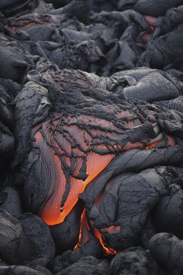 Lava from Volcano, Created with Generative AI Stock Illustration ...