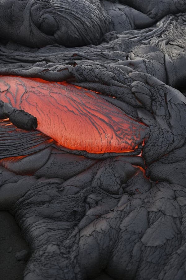 Lava from Volcano, Created with Generative AI Stock Illustration ...