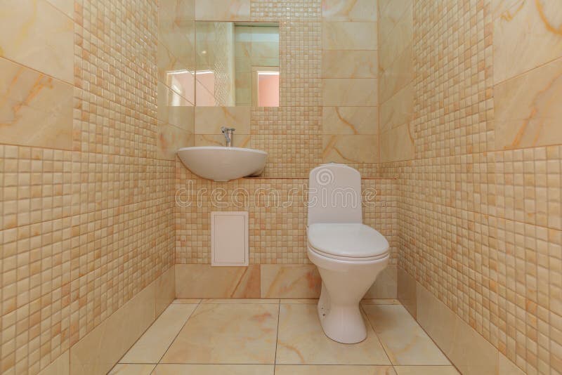 Lavabo con el retrete foto de archivo. Imagen de elegancia - 120306470