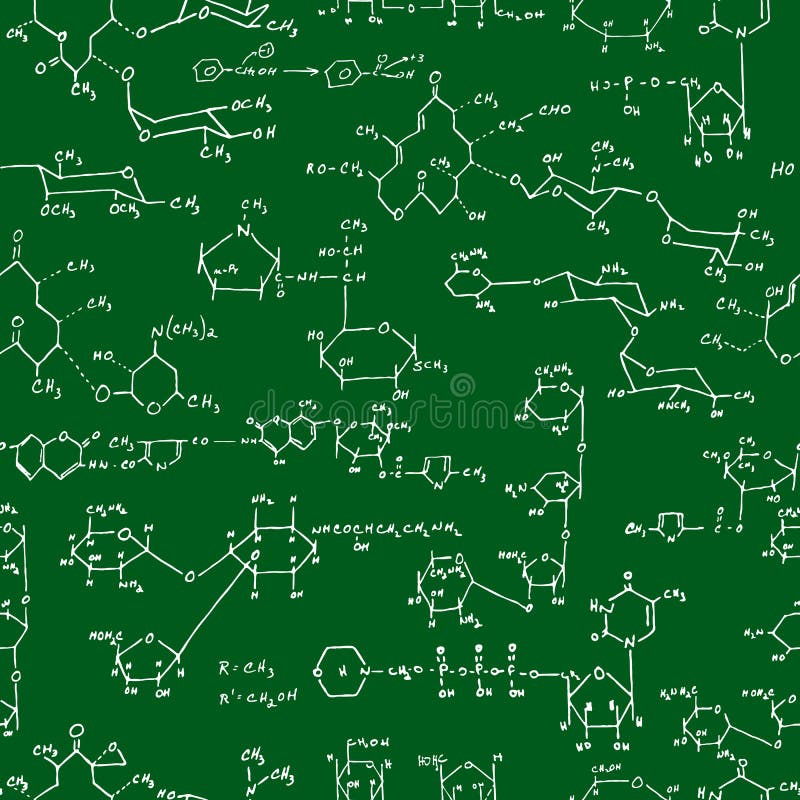 Formule Chimiche Sulla Lavagna Illustrazione Vettoriale - Illustrazione ...