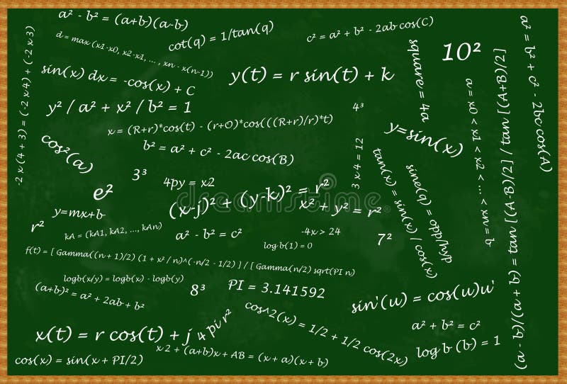 Lavagna matematica illustrazione di stock. Illustrazione di matematica ...