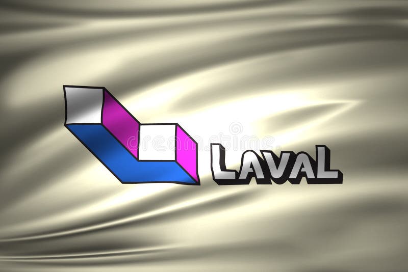 Laval Quebec Flaggaillustration Stock Illustrationer - Illustration av ...