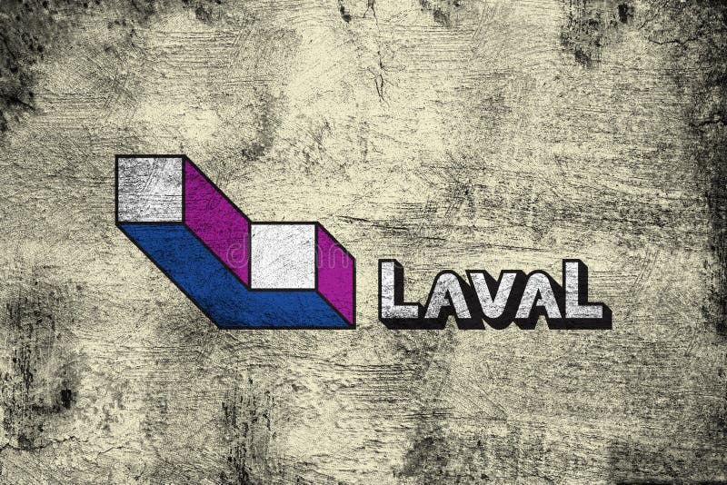 Laval Quebec Realistic Flag Illustration. Stock Illustration ...