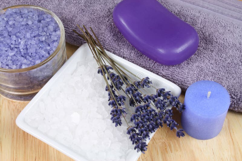 Lavander Spa stock photo. Image of detail, glass, violet - 10792374