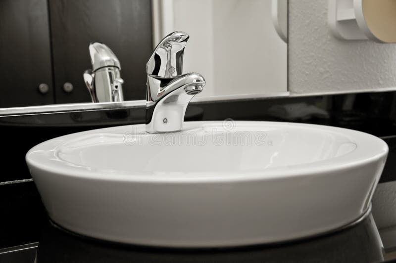 Lavatory stock photo. Image of bright, black, sink, vanity - 15135720