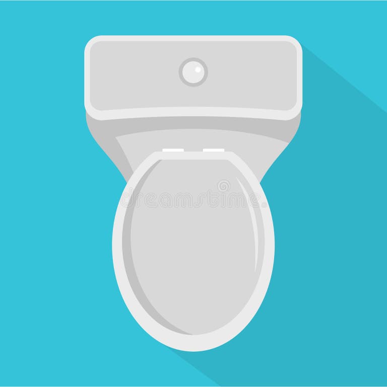 Lavatory icon, flat style stock vector. Illustration of equipment ...