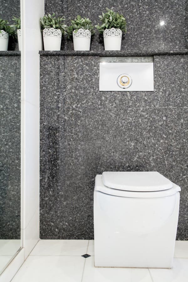 Lavatory in modern toilet stock image. Image of ceramic - 55323897