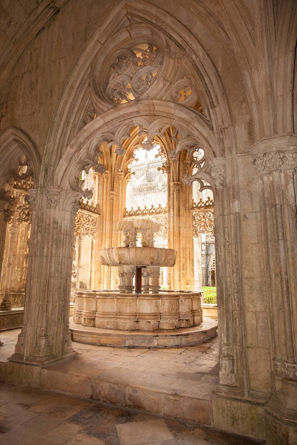 Lavatory in the Royal Cloister of Batalha Monastery Stock Photo - Image ...