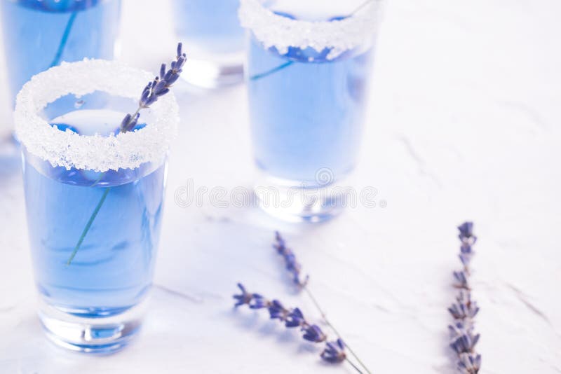Lavender Alcohol Vodka Shots. Copy Space for Text. Lavender Lemonade ...
