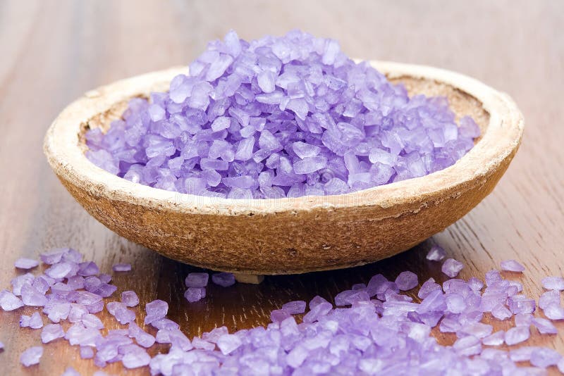 Lavender bath salt stock photo. Image of aromatic, herb - 15677218