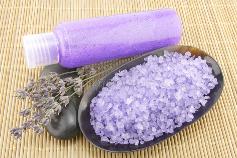 Lavender bath salt stock image. Image of natural, freshness - 18722361