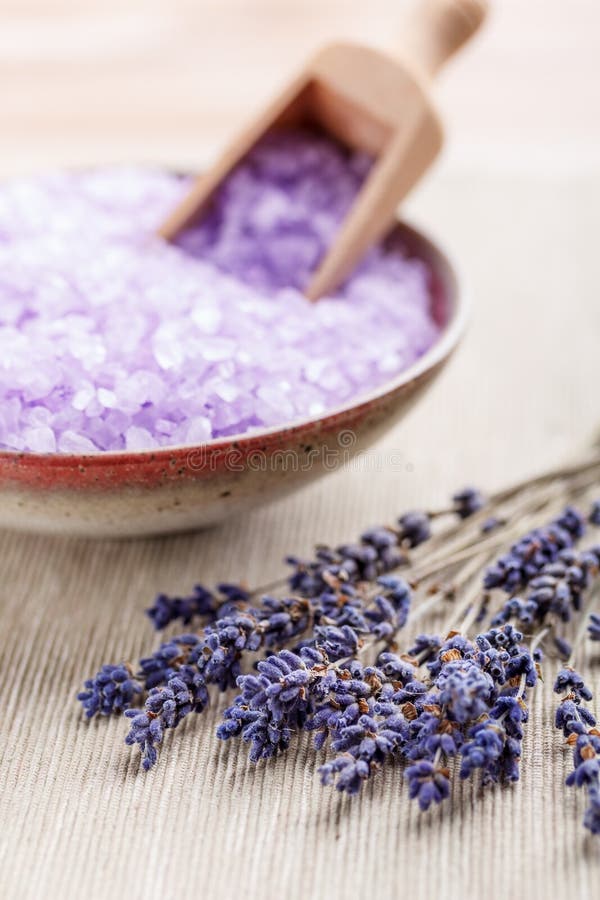 Lavender bath salt stock photo. Image of bouquet, colorful - 45822640