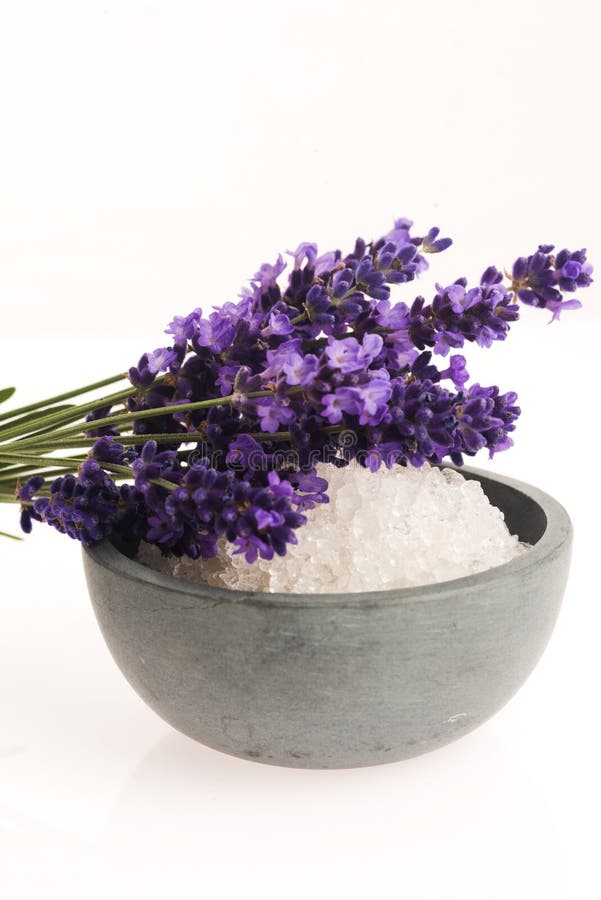 Lavender bath salt stock photo. Image of body, relaxing - 109974562
