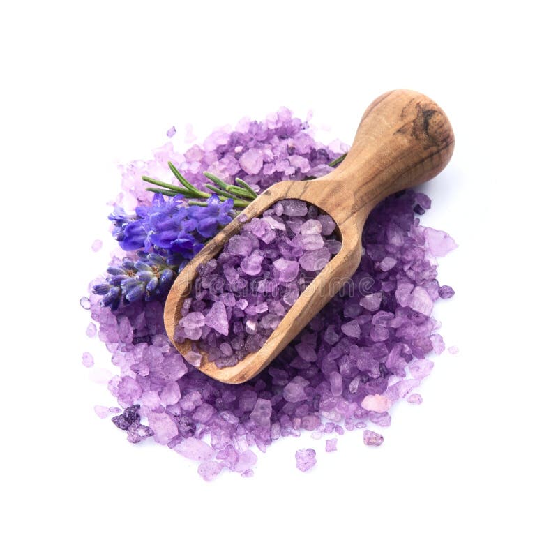 Lavender bath salt stock photo. Image of relax, lavender - 262727084
