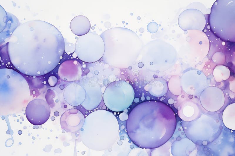 Lavender Bubble Drizzle Watercolor Texture Stock Image - Image of ...