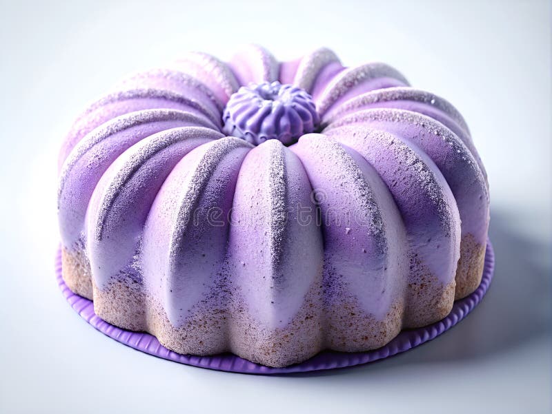 Lavender Cake Isolated on White Stock Illustration - Illustration of ...