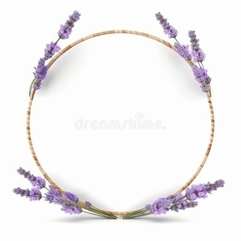 Lavender Circle Frame. Illustration AI Generative Stock Illustration ...