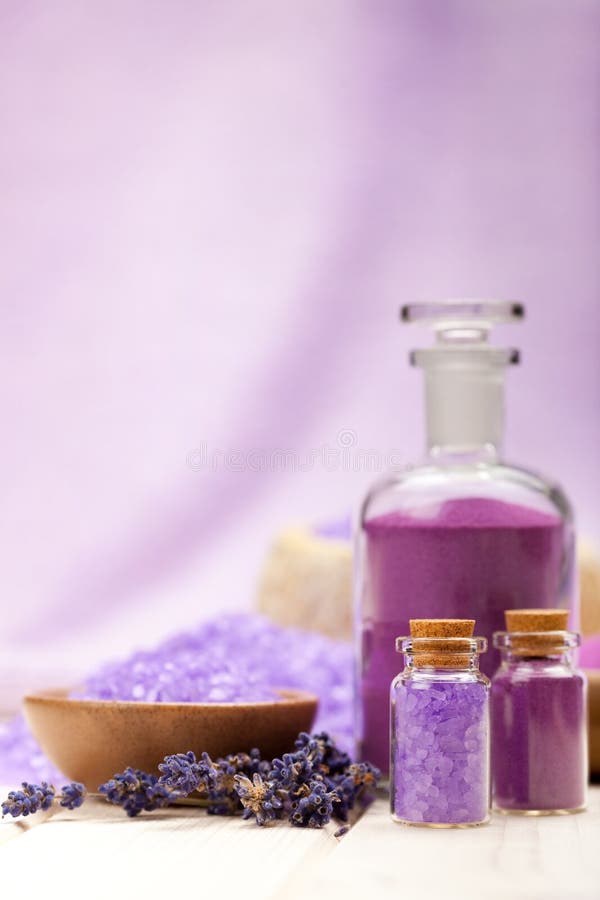 Lavender cosmetics stock image. Image of lifestyle, mineral - 18343317