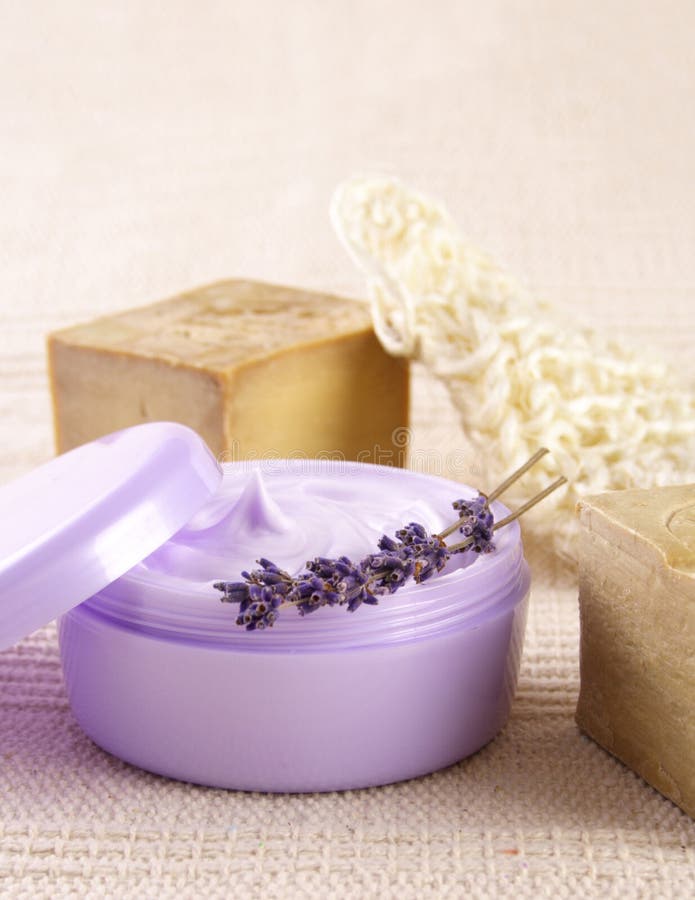 Lavender cream stock photo. Image of body, beauty, healthy - 4571398