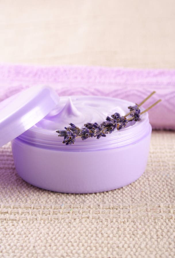 Lavender cream stock photo. Image of aromatherapy, herb - 4571406