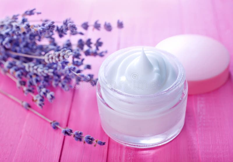 Lavender cream stock image. Image of liniment, aromatherapy - 45592665