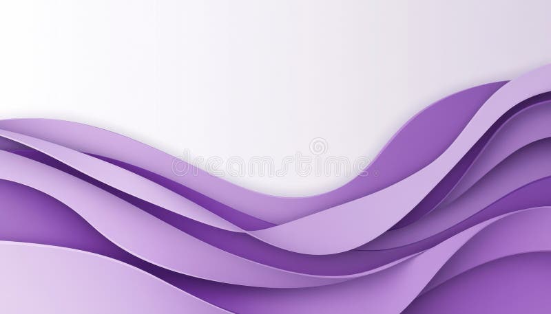 Lavender 3D Flowing Wave Pattern, Abstract Minimalist Background Design ...