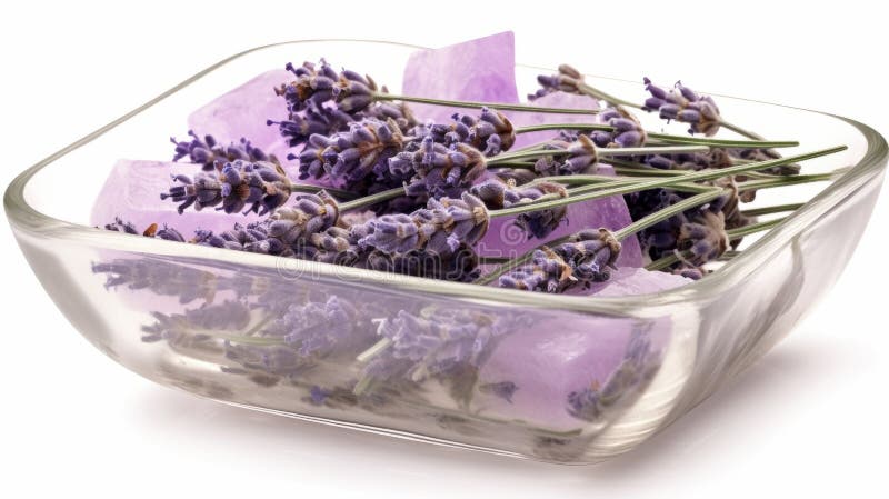 Lavender Design Elements Isolated Over a White Background,generated ...