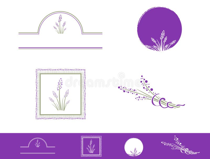 Lavender Design Set stock vector. Illustration of lavender - 61360531