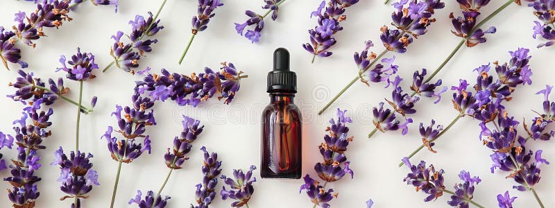 Lavender Extract in Small Bottle, Generative AI, Stock Illustration ...