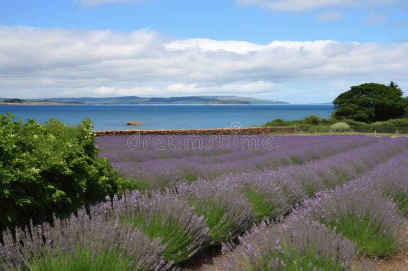Lavender Field with View of the Ocean, Ideal for Peaceful Meditation ...