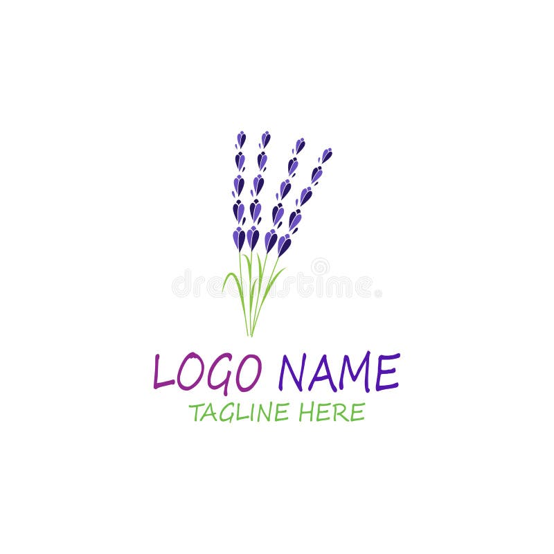 Lavender Floral Aromatic Logo Vector Icon Illustration Design Stock ...