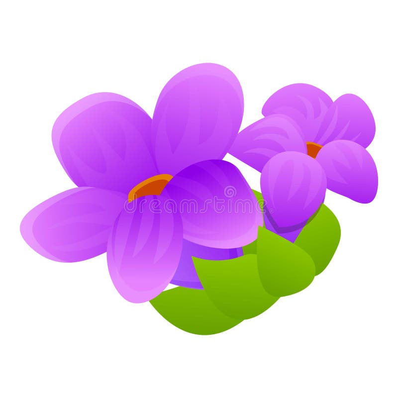Purple Lavender Flower Icon, Cartoon Style Stock Vector - Illustration ...