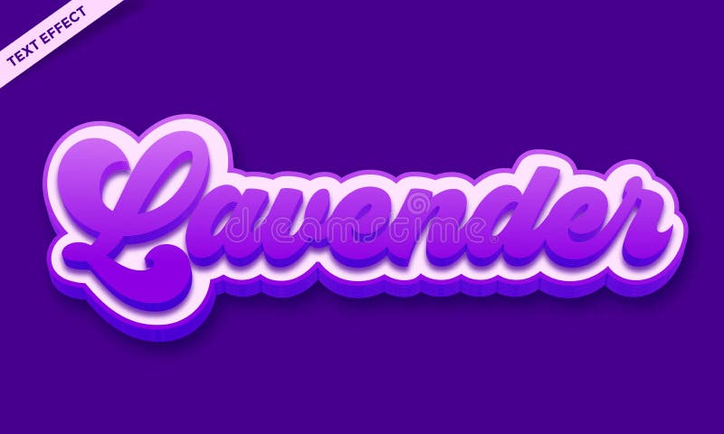 Lavender Flower Text Effect Design Vector Template Stock Vector ...