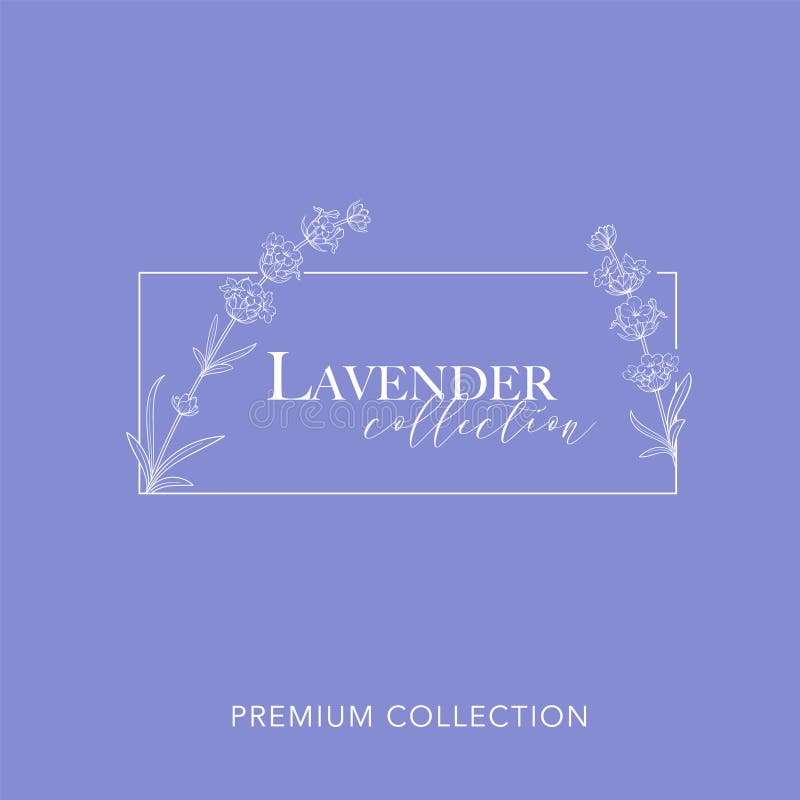 Lavender Flower Vector Logo. Floral Design Label Stock Vector ...