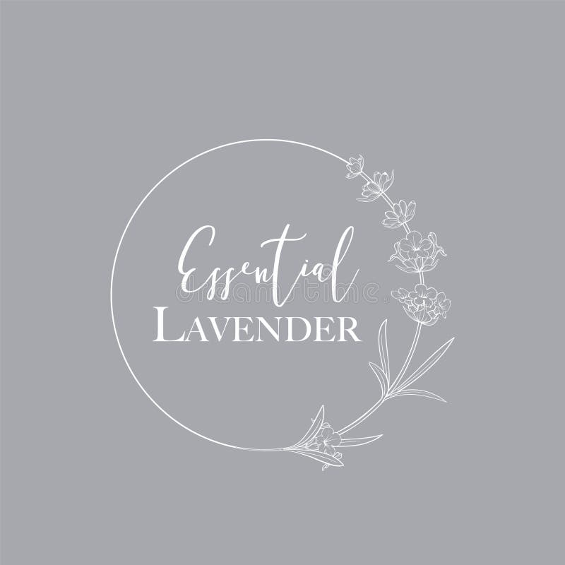 Lavender Flower Vector Logo. Floral Design Label Stock Vector ...