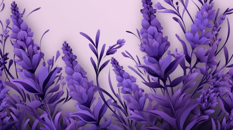 Lavender Flowers in Abstract Background Image with Free Space. Neural ...