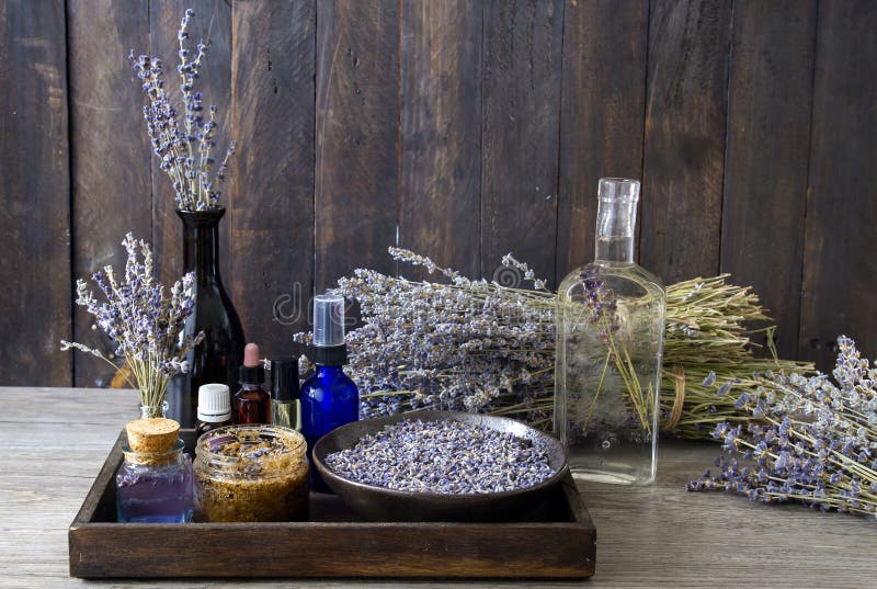 Lavender cosmetics stock photo. Image of scent, medicinal - 190138506