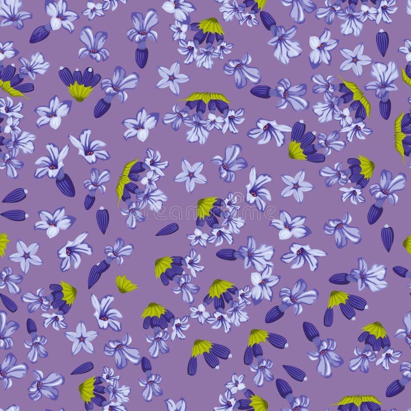 Lavender Flowers Seamless Texture Stock Vector - Illustration of floral ...