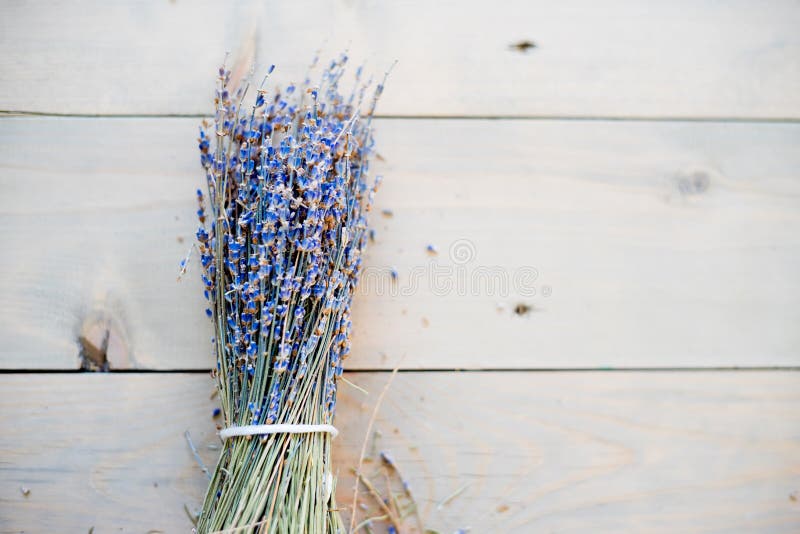 Lavender flowers on table stock photo. Image of bunch - 106638470