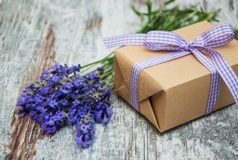 Lavender on vintage wood stock photo. Image of frame - 42161572